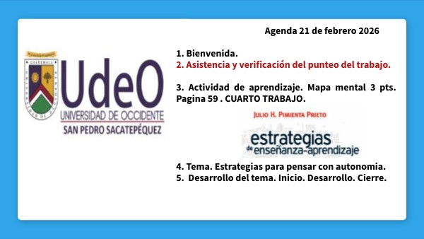 Agenda 23 de agosto de 2025 1. Bienvenida. 2. Asistencia y verificación ...