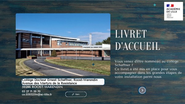 Livret d'accueil collège | Genially