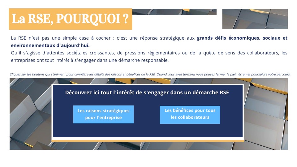 La RSE, POURQUOI ? | Genially