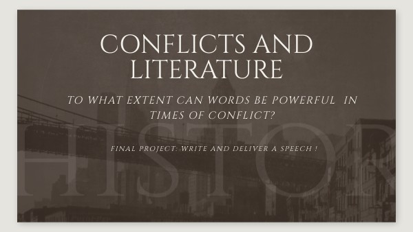 Conflicts and literature | Genially