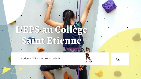 Rentrée classe 3e1 | Genially