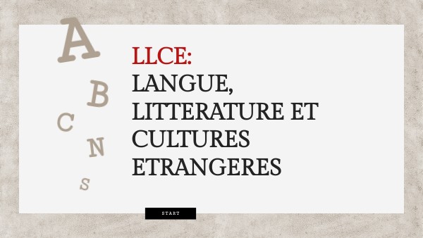 Premier cours LLCE | Genially