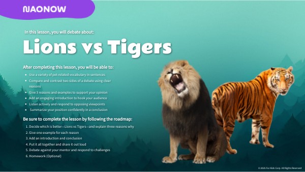 Debate L1 - Lions vs Tigers | Genially