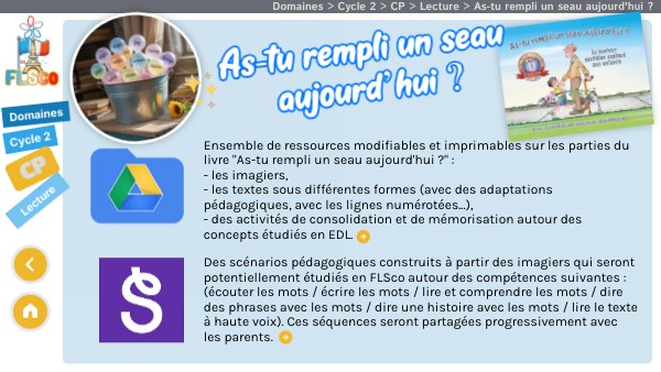 CP - As-tu rempli un seau aujourd’hui ? | Genially