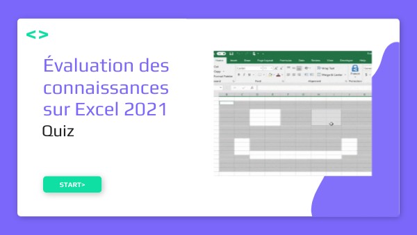 Évaluation des connaissances sur Excel 2021 | Genially