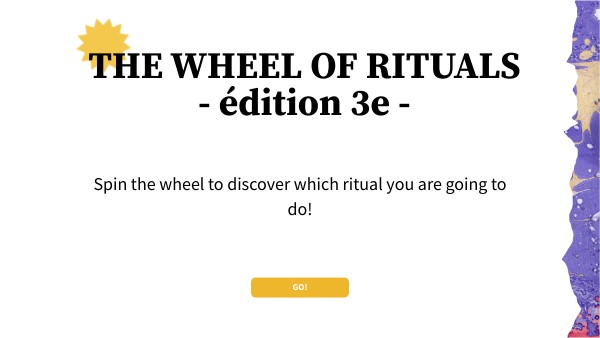 THE WHEEL OF RITUALS - édition 3e - | Genially