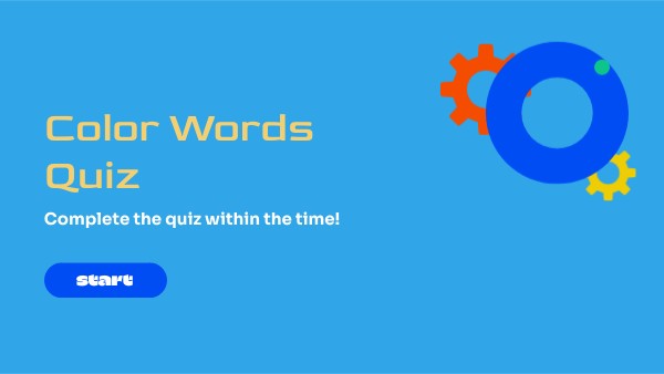 Color Words Quiz | Genially