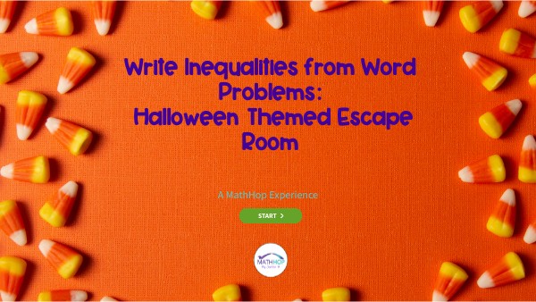 Write Inequalities from Word Problems: Halloween Themed Escape Room ...