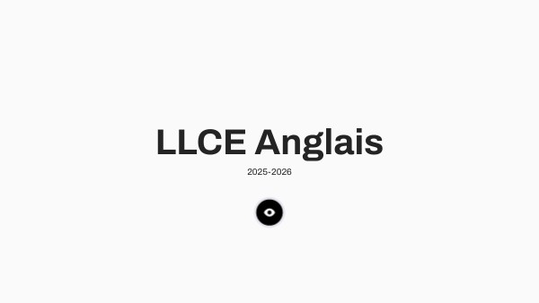 LLCE Anglais 2025 | Genially