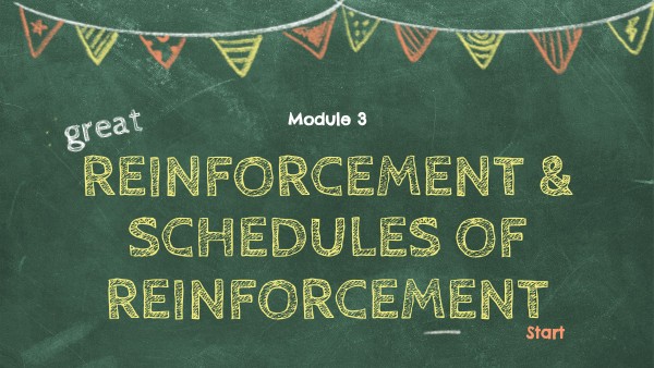 Module 3) Reinforcement & Schedules of Reinforcement | Genially
