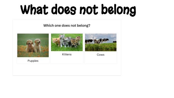 What does not belong | Genially