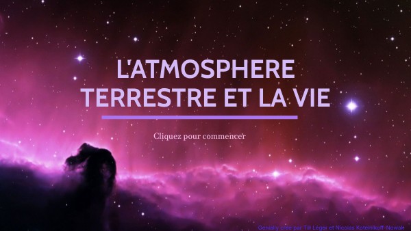 Évolution de l'atmosphère | Genially