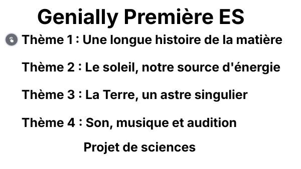 Genially Première ES | Genially