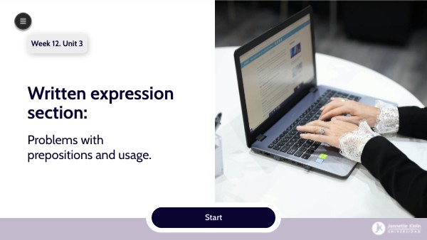 W12: Written expression section: | Genially
