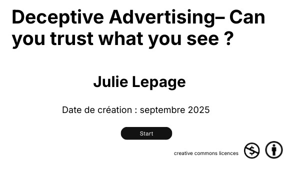 Deceptive Advertising– Can you trust what you see ? | Genially