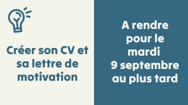 Créer son CV et sa lettre de motivation | Genially