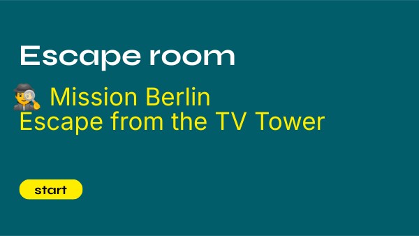🕵️ Mission Berlin Escape from the TV Tower | Genially
