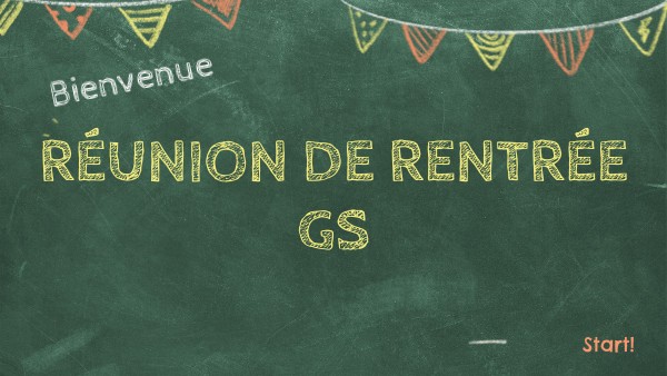 Réunion de rentrée GS | Genially