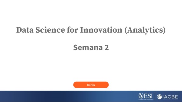 Week 3 - Data Science for Innovation (Analytics) | Genially