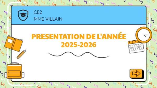 PRESENTATION de l'année 2025-2026 | Genially