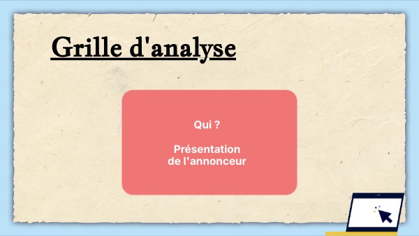 Grille d'analyse | Genially