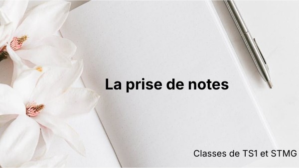 La prise de notes | Genially