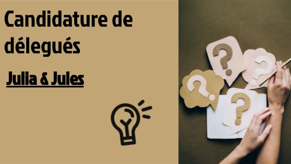 Candidature de délegués | Genially