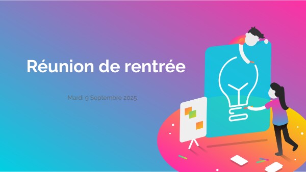 Réunion de rentrée | Genially