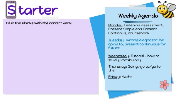 Be going to/present continuous for future | Genially