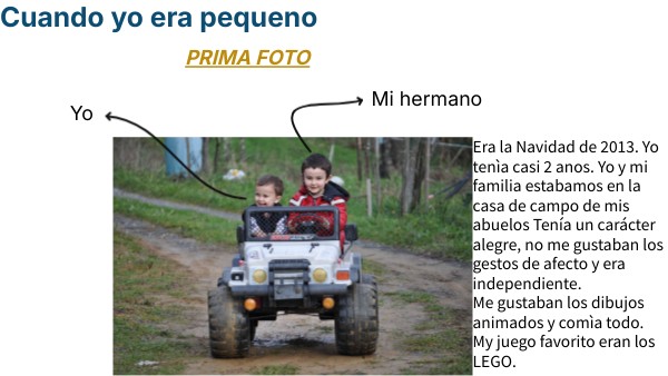 Cuando yo era pequeno | Genially