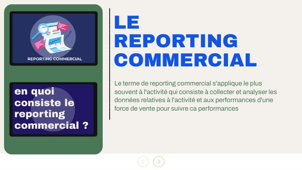 LE REPORTING COMMERCIAL | Genially
