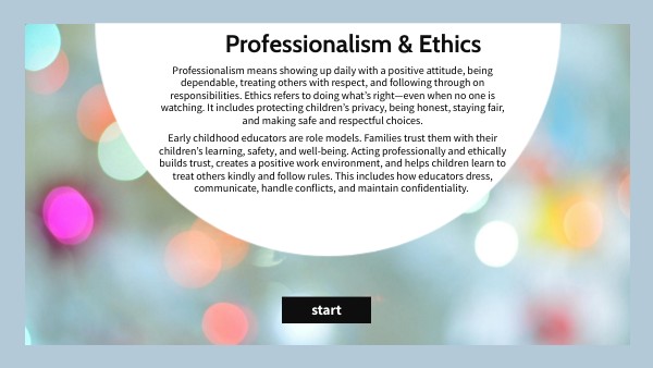 Professionalism & Ethics | Genially