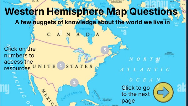 Western Hemisphere Map Questions | Genially