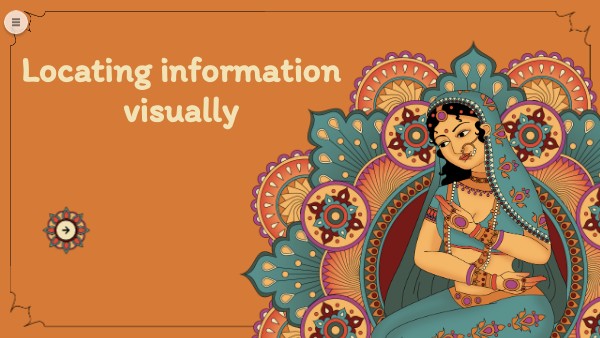 Locating information visually | Genially
