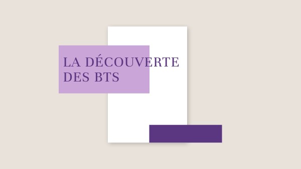 la découverte des bts | Genially