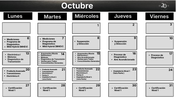 Calendario Cursos | Genially