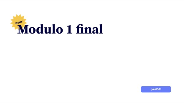Modulo 1 final | Genially