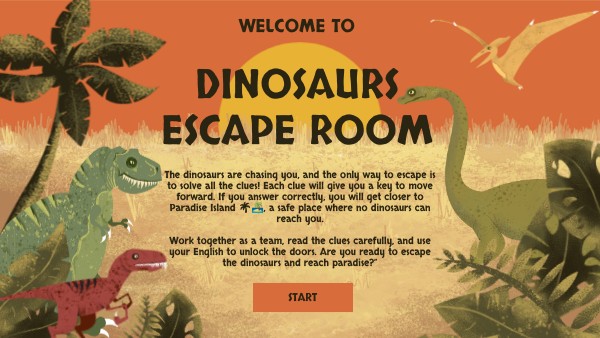 DINOSAURS ESCAPE ROOM | Genially