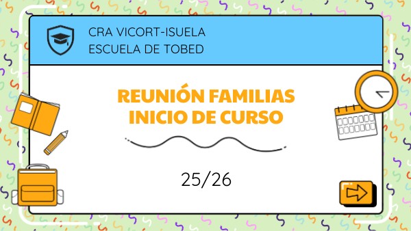 reunión familias inicio de curso Tobed | Genially