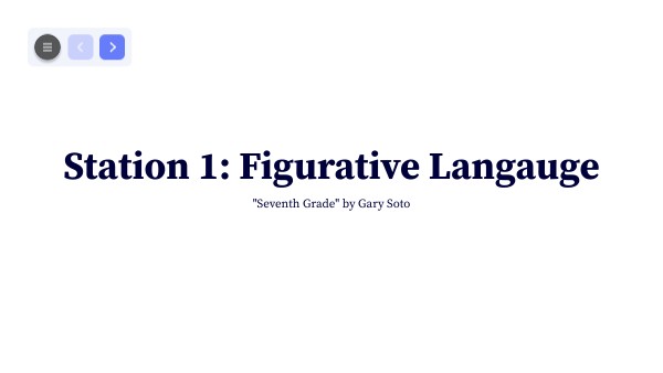 Seventh Grade - Station 1: Figurative Language | Genially