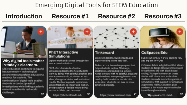 Digital STEM Resources Flipcards | Genially