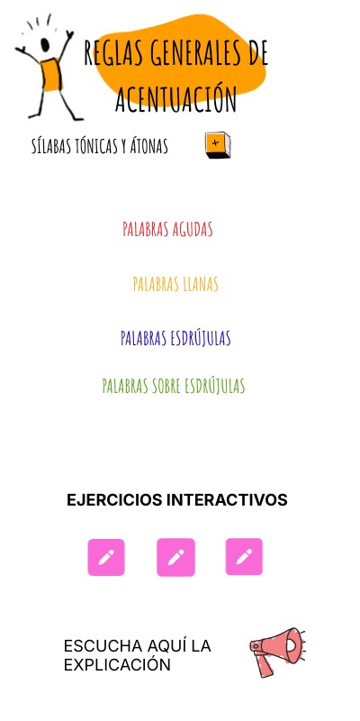 REGLAS GENERALES DE ACENTUACIÓN | Genially