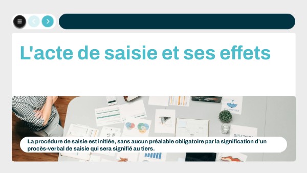 L'acte de saisie et ses effets | Genially