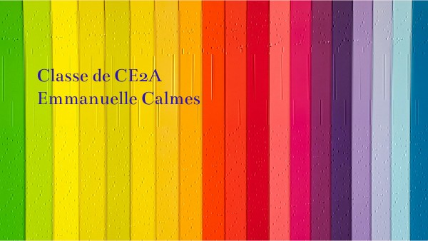 Projection - CE2 A 2025 2026 | Genially