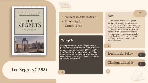 Les Regrets (1558) | Genially