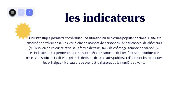 les indicateurs | Genially