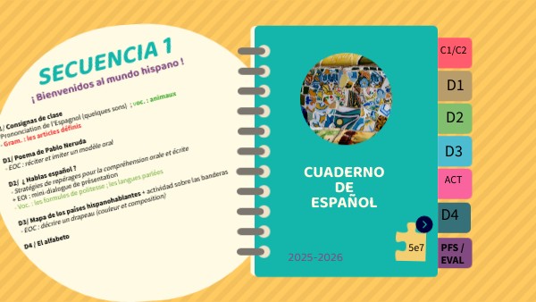 Cahier virtuel séquence 1 (5e7) | Genially