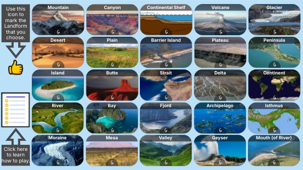 Landform Guess Who | Genially