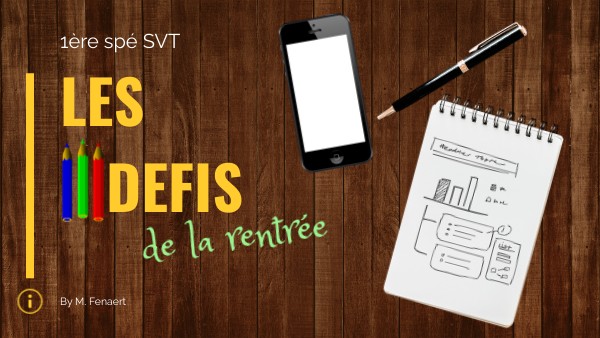 Défis rentrée 1Spé - v2025 | Genially