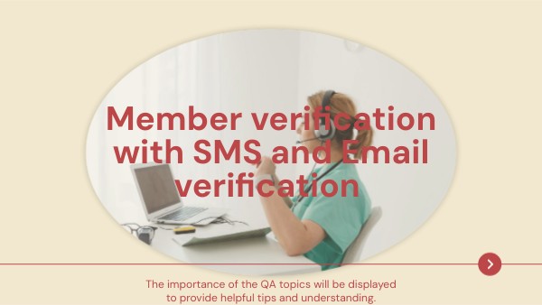 Member verification with SMS and Email verification | Genially